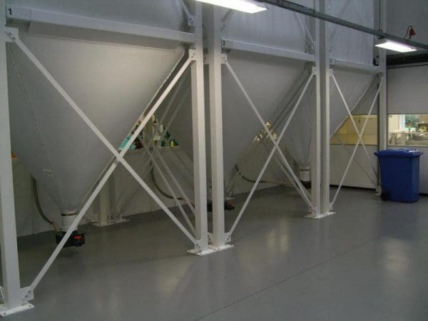 Flexibele silo’s voor PE granulaat - Solids Processing